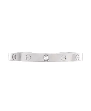 CARTIER Love 1 Diamond Cuff Bracelet 18k Gold With Diamond - White