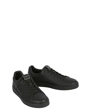 Balmain B-court Smooth Leather Trainers - Black