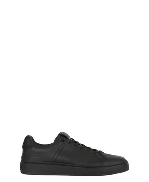 Balmain B-court Smooth Leather Trainers - Black