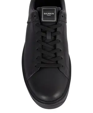 Balmain B-court Smooth Leather Trainers - Black