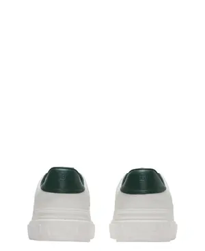 Balmain B-court Smooth Leather Trainers - Green