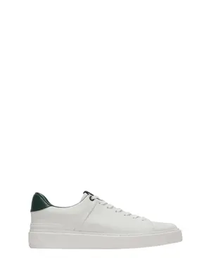 Balmain B-court Smooth Leather Trainers - Green