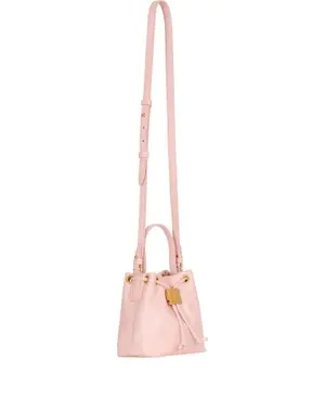 Balmain Pulse Bucket Bag In Smooth Leather - Pink