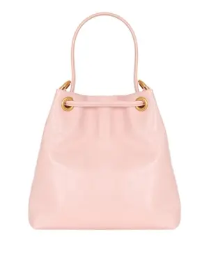 Balmain Pulse Bucket Bag In Smooth Leather - Pink