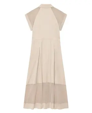 Mint Velvet Utility Midi Dress With Sheer Panelling