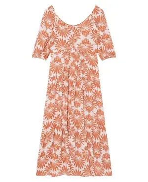 Mint Velvet Floral V-neck Midi Dress