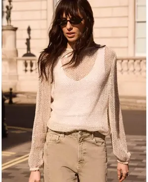 Mint Velvet Sequin Embellished Layered Balloon Sleeve Top