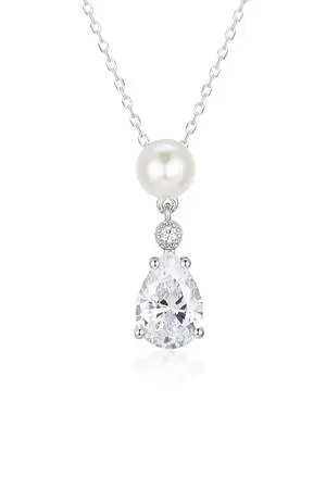 SANTINNI Highgrove Crystal & Pearl Necklace