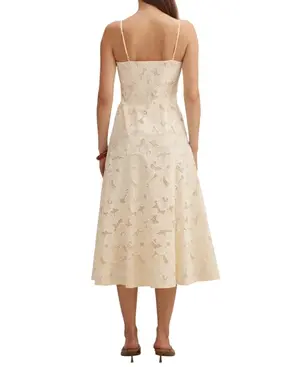 EVER NEW Millie Embroidered Midi Dress