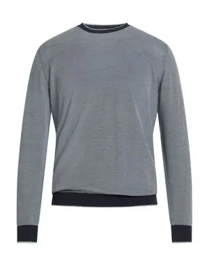 FILIPPO DE LAURENTIIS Midnight Cotton Jacquard Knit Crewneck Sweater