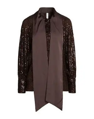 TENSIONE IN Shirt Dark Size Polyester, Elastane - Brown