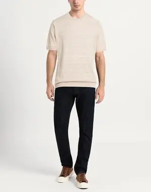 FILIPPO DE LAURENTIIS Linen And Cotton Short Sleeve Sweater