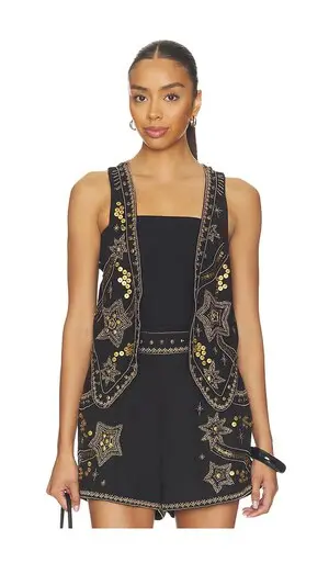 SPELL Night Sky Vest In Black