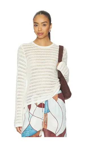 Lna Gwen Open Knit Top - Ivory