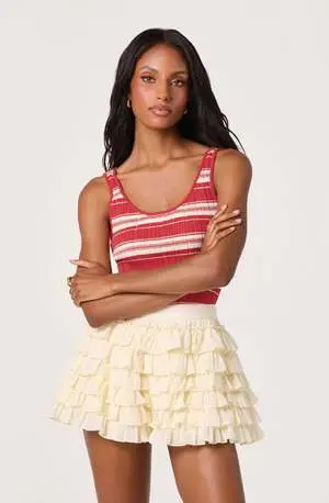 Astr The Label Danfy Bloomer High-rise Shorts - Cream