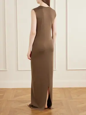 THE ROW Oiva Silk Maxi Dress - Brown