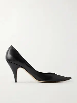 THE ROW Liisa Waxed Suede Pumps