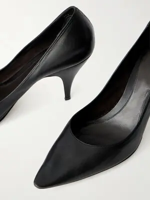THE ROW Liisa Waxed Suede Pumps