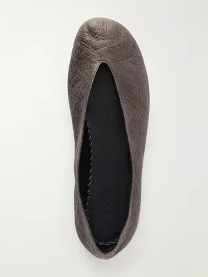 THE ROW Fay Leather Ballet Flats - Brown