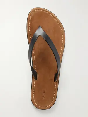 THE ROW Beach Leather Flip Flops