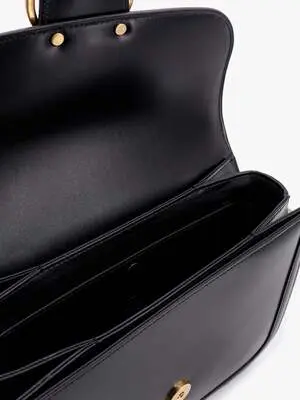 Valentino Garavani 9to5 Leather Shoulder Bag With Vlogo Signature - Black