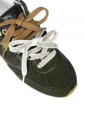 Kurt Geiger Embellished Leopard Print Sneakers
