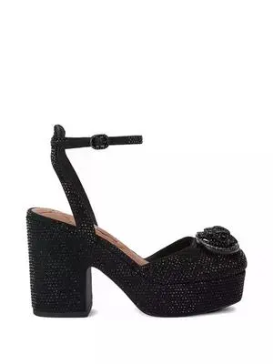 Kurt Geiger Chelsea Crystal-embellished Platform Sandals - Black
