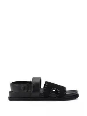 Kurt Geiger Stitch Strap Baker Sandals - Black