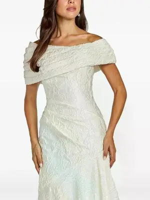 Tadashi Shoji Jacquard Off-shoulder Maxi Dress