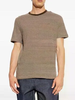 A.p.c. Logo-embroidered Striped T-shirt