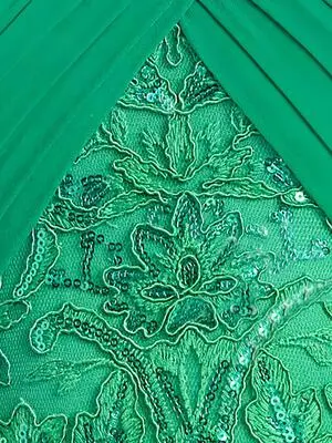 Tadashi Shoji Sequin Embellished Cape Sleeve Dress - Green