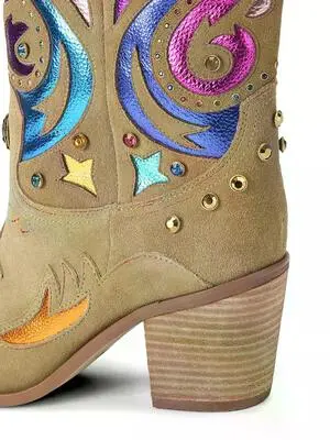 Kurt Geiger Kensington Embellished Suede Boots