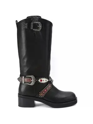 Kurt Geiger Western Studded Biker Boots