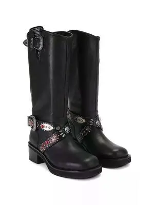Kurt Geiger Western Studded Biker Boots