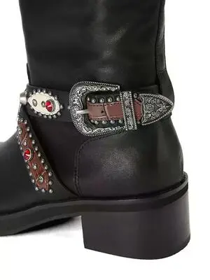 Kurt Geiger Western Studded Biker Boots