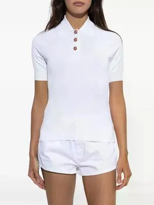 Dolce & Gabbana Crystal Button Polo Shirt