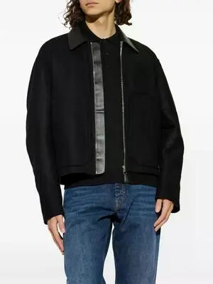 Givenchy Wool Jacket With Leather Collar