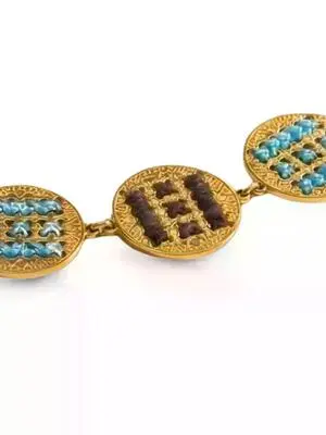 L'EIGHT STUDIO Embroidered Medallion Choker