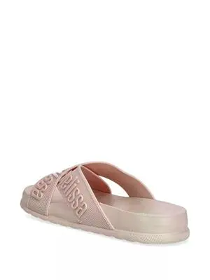 Melissa Crossover Slides With Embossed Logo