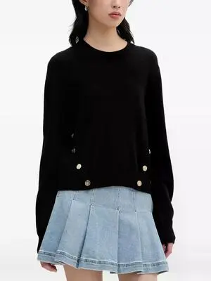 From Future Button-embellished Sweater - Black
