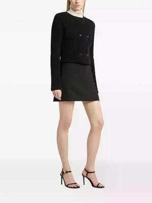 COURREGES Bouclette-knit Double-breasted Jacket