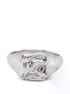 MARIA BLACK Rabbit Signet Ring - Silver