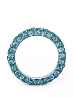 GRAZIELA Three-sided Blue Topaz Ring
