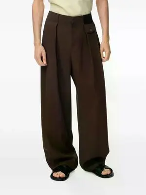 Loewe Pleated Logo Patch Trousers