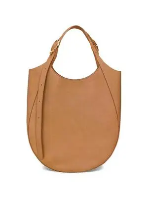 Longchamp Le Foulonné Leather Shoulder Bag - Brown