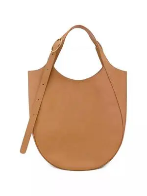 Longchamp Le Foulonné Leather Shoulder Bag - Brown