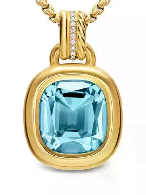 David Yurman Mercer Necklace With Sky Blue Topaz And Diamonds