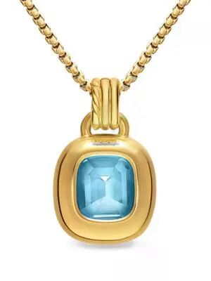 David Yurman Mercer Necklace With Sky Blue Topaz And Diamonds