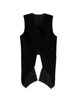 Issey Miyake Button Detailed Vests For Men