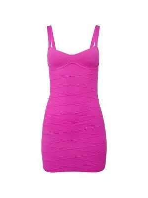 FLEUR DU MAL Sweetheart Neck Mini Dress - Pink